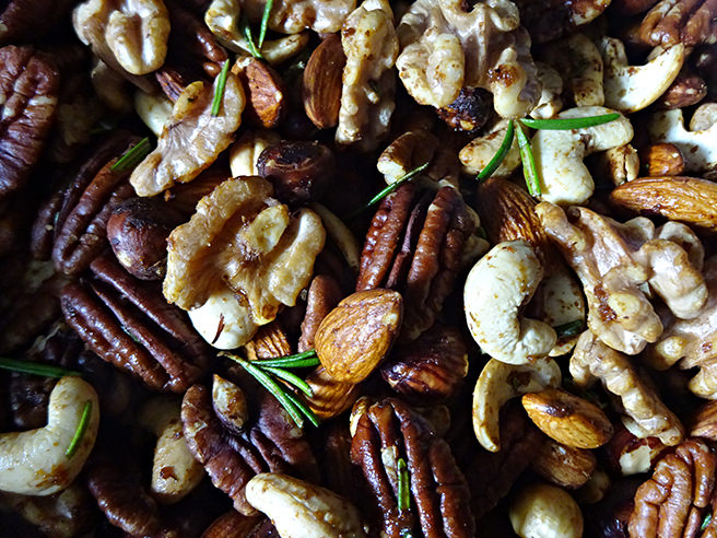 Home-made herb & spice bar nuts - H is for Home Harbinger