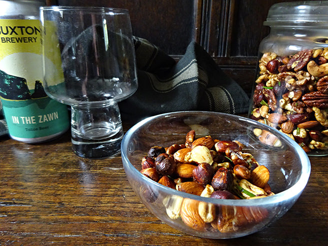 Home-made herb & spice bar nuts - H is for Home Harbinger