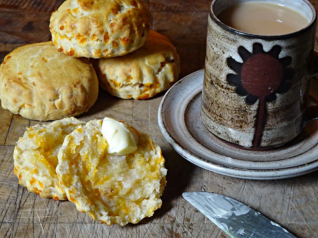 Cakes & Bakes: Red Leicester cheese scones - H is for Home Harbinger